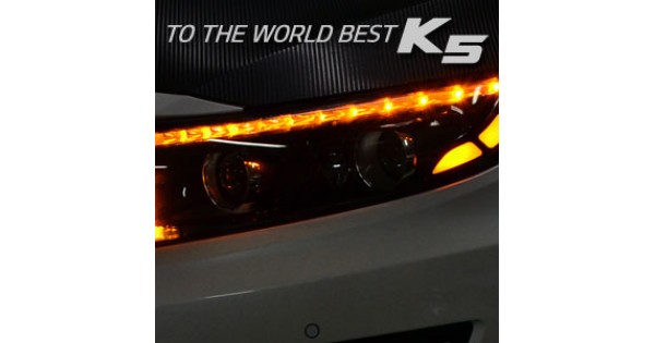 Lights : [EXLED] KIA New K5 - 2-Way Eyeline Power LED Upgrade Modules (P-8 COB / Seq.)