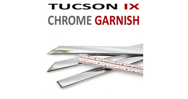 Внешний молдинг : Молдинг окон C100 (ХРОМ) - Hyundai Tucson iX (AUTO ...