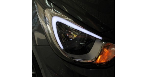 Headlights : [LED & CAR] Hyundai New Accent - LC-Line Panel Lighting ...